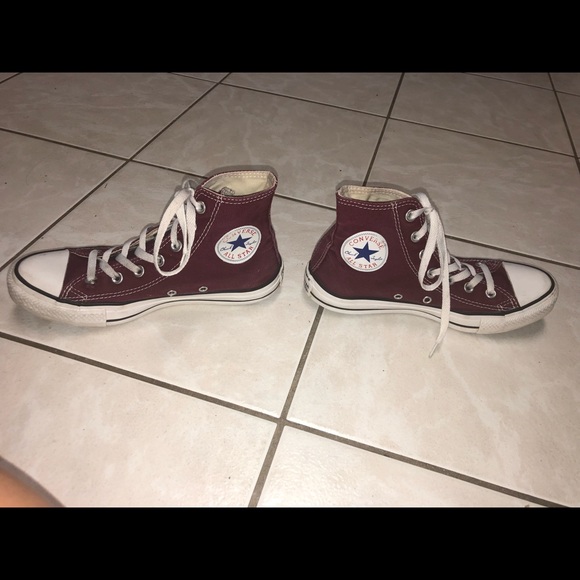 Converse | Shoes | Maroon High Tops | Poshmark